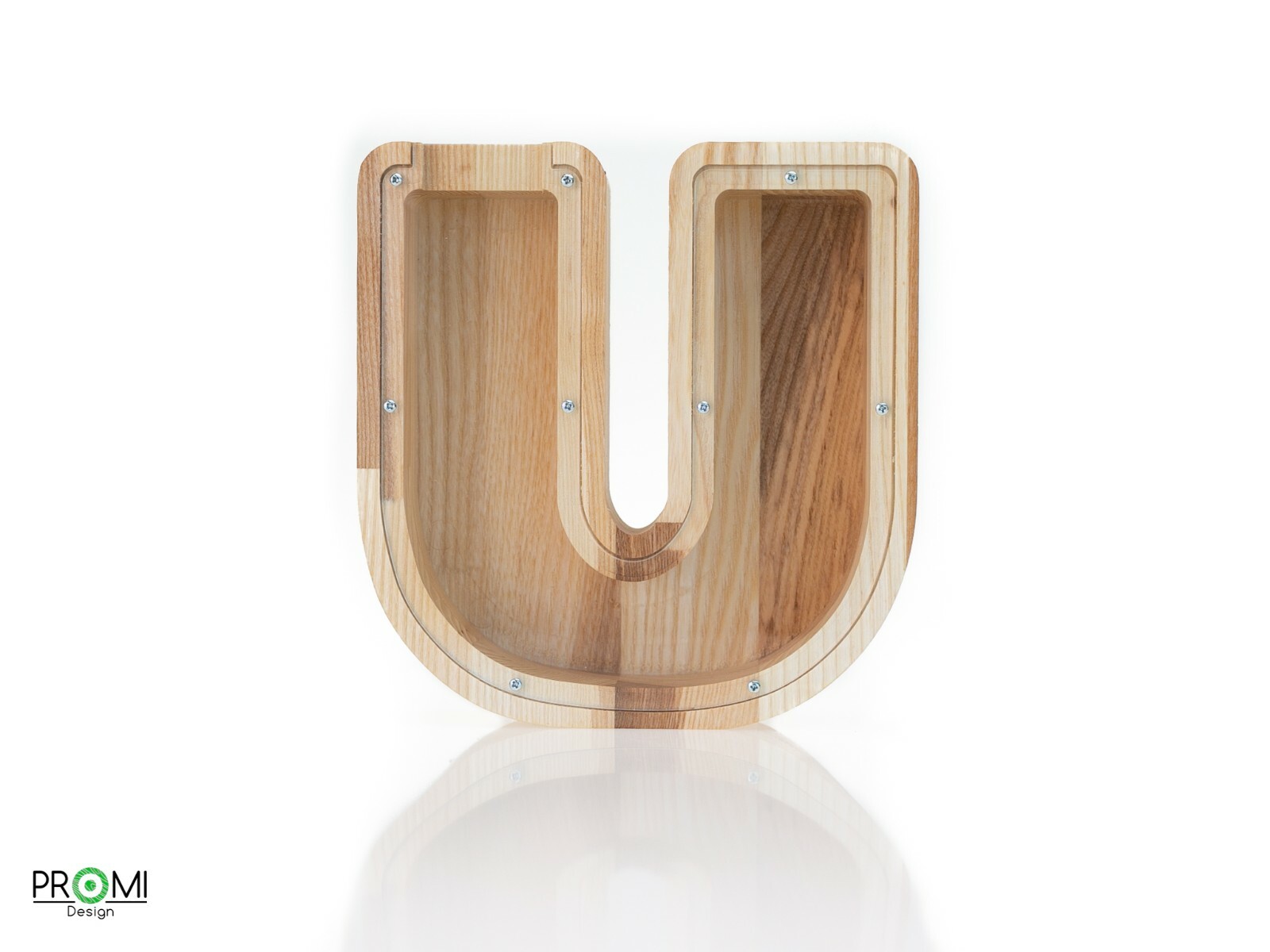 Handmade Wooden Letter Money Box Wood Piggy Bank Saving Coin Modern ...