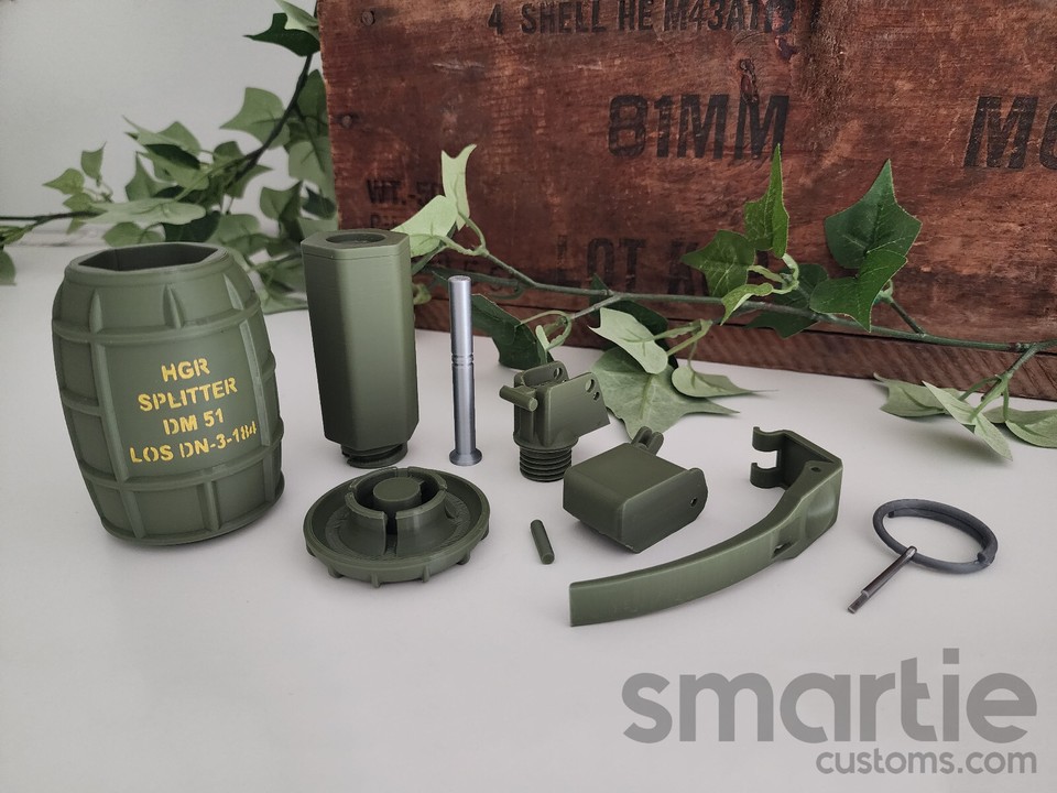 FAKE DM51 German Hand Frag Stun Grenade - Accurate Size Plastic Replica ...