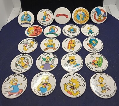 The Simpsons Pog Set Of 21 1994 Vintage Slammer Milk Caps (Complete) | eBay