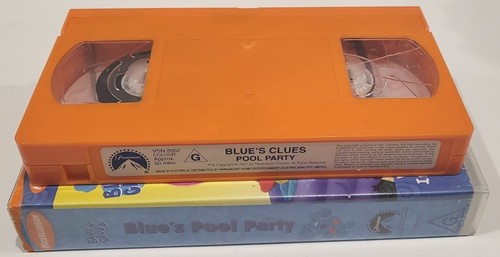 RARE Nickelodeon 2001 Blue's Clues Blue's Pool Party VHS Orange Video ...