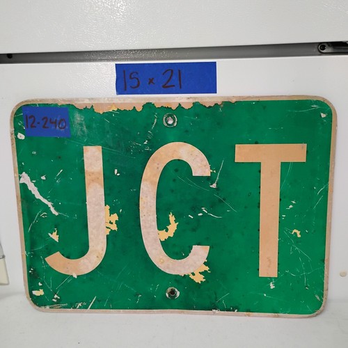 Street Road Sign Authentic Real JUNCTION Green JCT 21"X 15" 12-240 | eBay