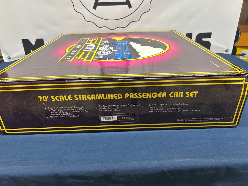 Mth Premier 70’ Scale Streamlined 5-Car Passenger Set Empty Box ...