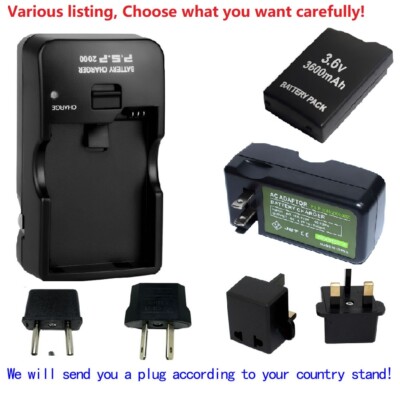 PSP-110 Battery or charger for Sony PSP-1003 PSP-1004 PSP-1008 PSP ...