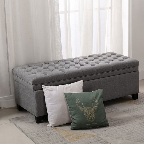 Chesterfield Storage Ottoman Footstool End of Bed Sofa Bench Window ...