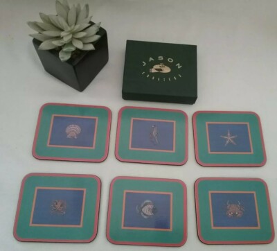 🐚6x Jason Drinks Coasters Beach Theme Set NWOT | eBay Australia