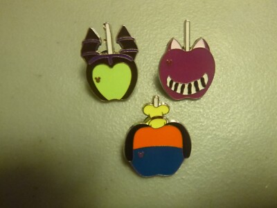 Disney Pins -Group of 3 different Candy Apple Pins - Maleficent/Goofy ...