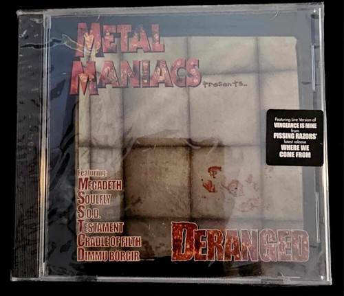 Metal Maniacs Deranged Compilation SEALED CD. Megadeth, Cradle of Filth ...