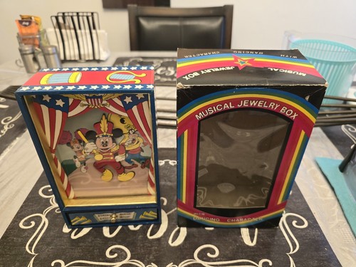 Vintage Mickey Mouse Drum Major Musical Jewelry Box (Manufactured ...