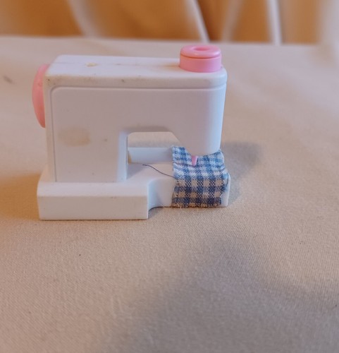 Miniture Barbie Sewing Machine Mattel Plastic Original Plaid Fabric | eBay