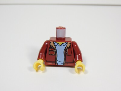 LEGO Dark Red Printed Jacket Torso w/ Light Blue Shirt Minifig S6 | eBay