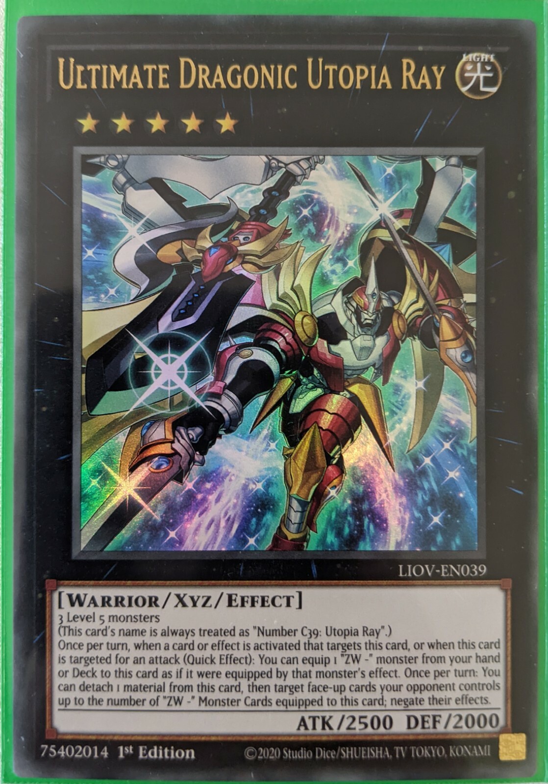 YuGiOh Ultimate Dragonic Utopia Ray Ultra Rare 1st Edition LIOV-EN039 ...