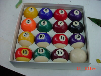 stripes and solids pool ball set | eBay