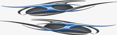 Auto Blue side wrap Car Truck Trailer Graphics Decals Stickers Wrap 2 ...