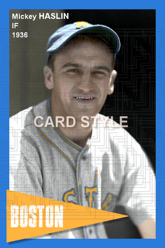 Mickey Haslin - 1936 Boston Bees - choose a size - colorized print | eBay