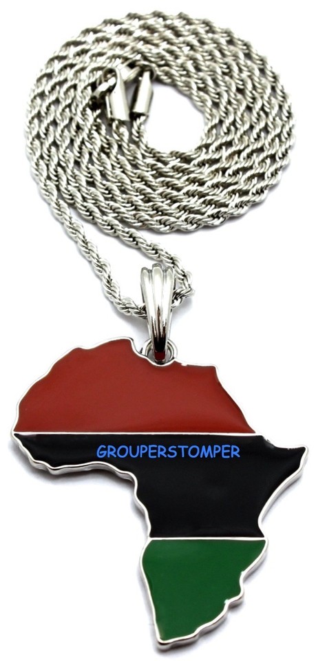 Africa Map Jamaican Pendant Necklace With Assorted Style Chains | eBay