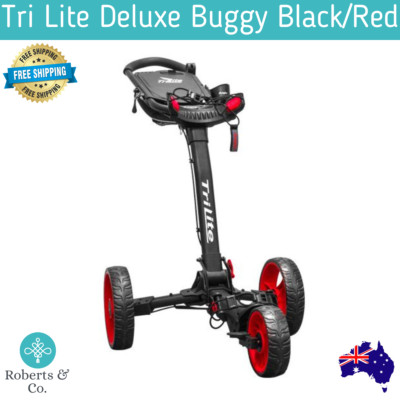 Tri Lite Deluxe Golf Buggy Black/Red Golf Cart Golf Buggy Deluxe | eBay ...