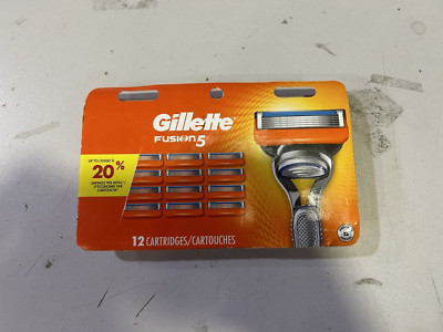 Gillette Fusion 5 Razor Blade Cartridges Refills - 12 Total 47400659544 ...