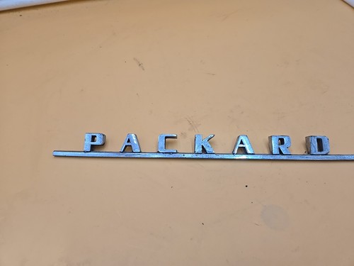 Original 1948-50 Packard OEM Trunk Emblem Script Metal 8138 P396697 Qty ...