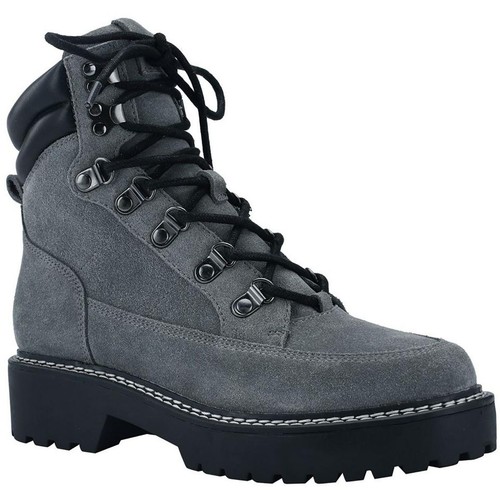 Calvin Klein Womens Shania Gray Combat & Lace-up Boots 8 Medium (B,M ...