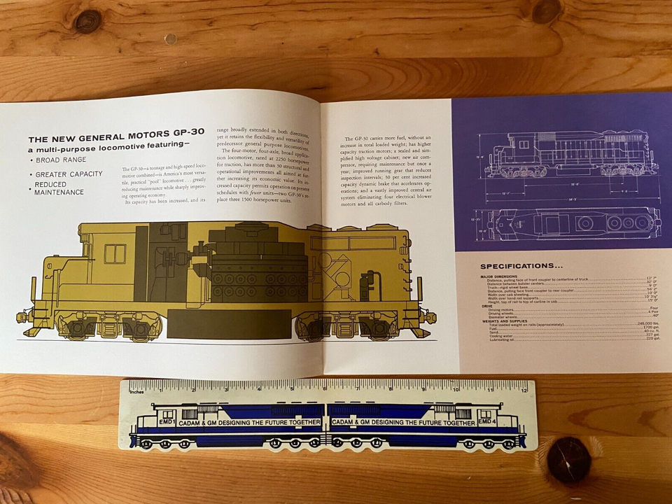 NOS 1961 EMD Electro Motive General Motors Locomotives GP30 GP- 30 ...