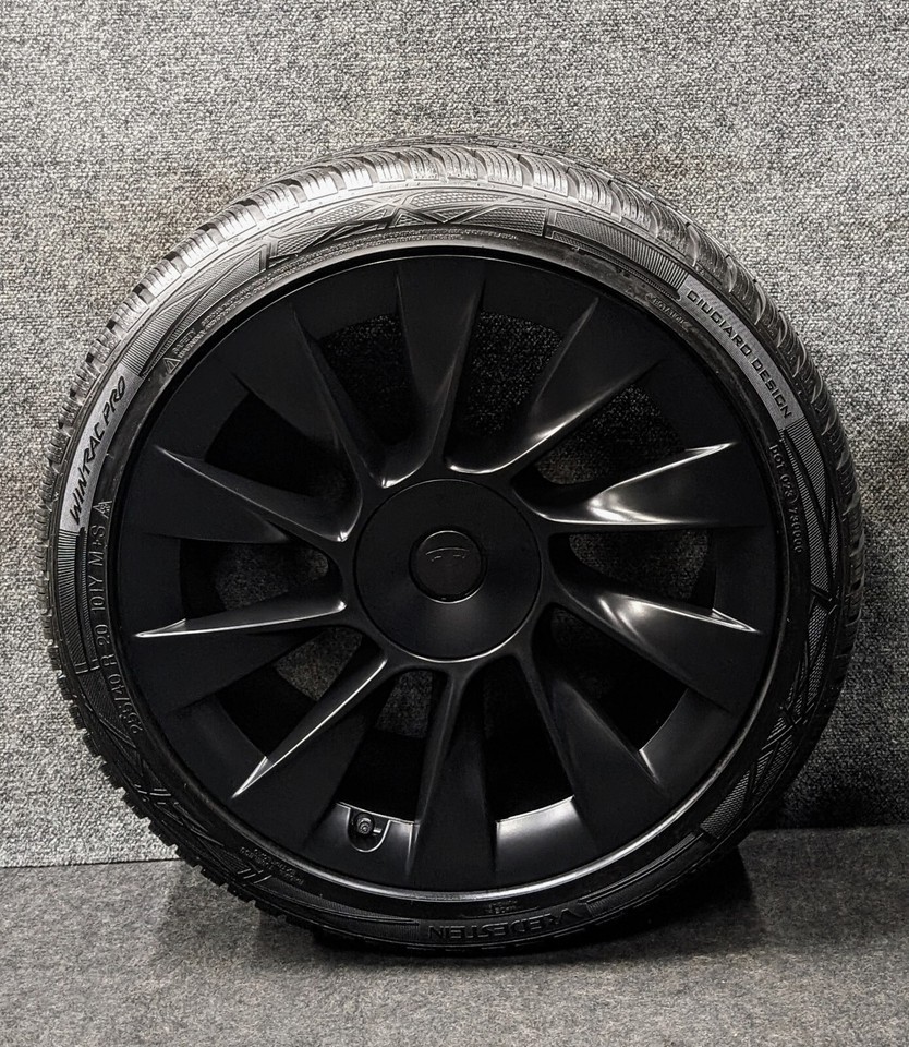 4 Factory Tesla Model Y 20" OEM Black Induction Wheels & Winter Snow ...