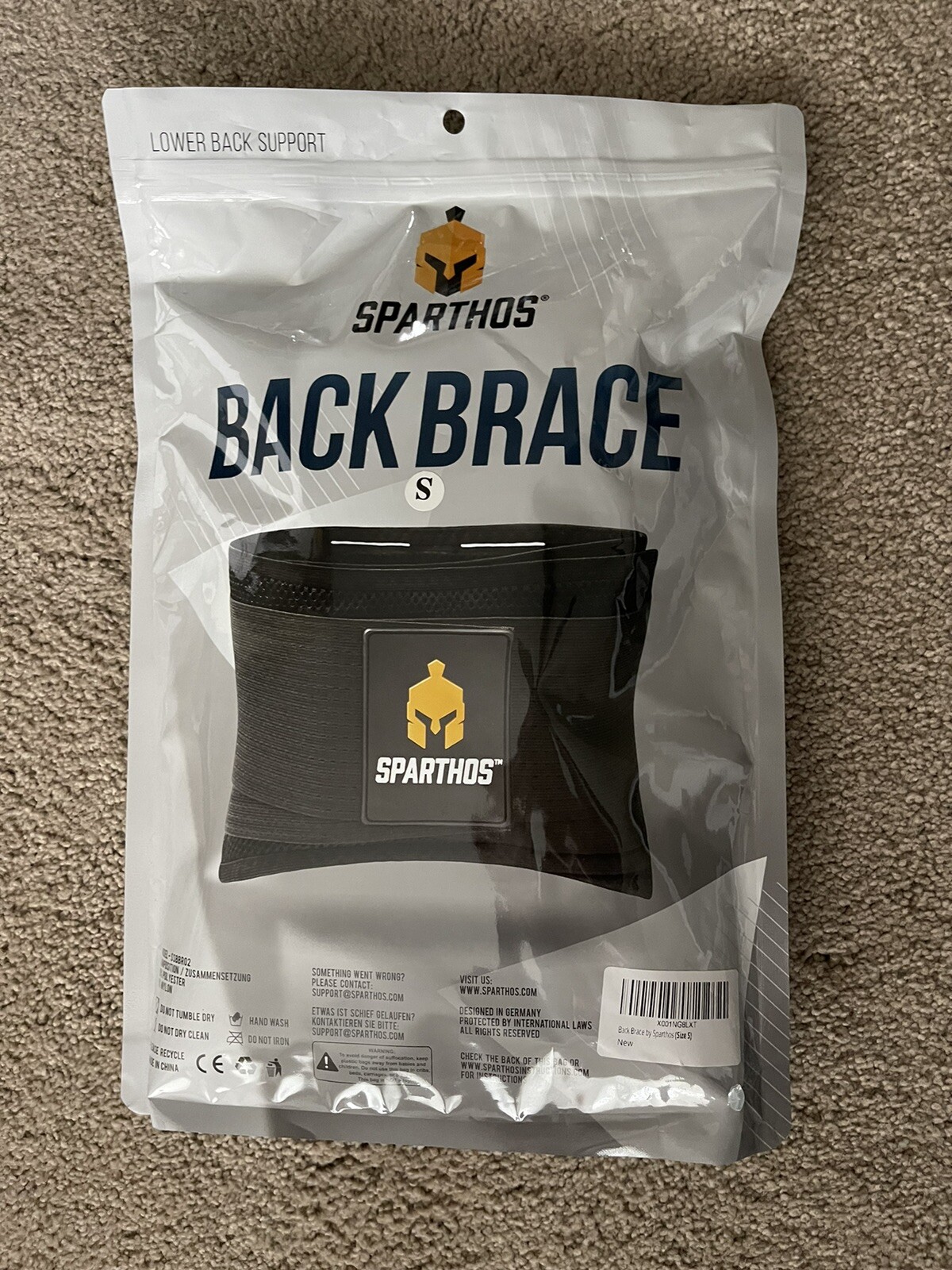 Sparthos Back Brace Innovative Back Pain Relief Removable Lumbar Pad Size SMALL | eBay