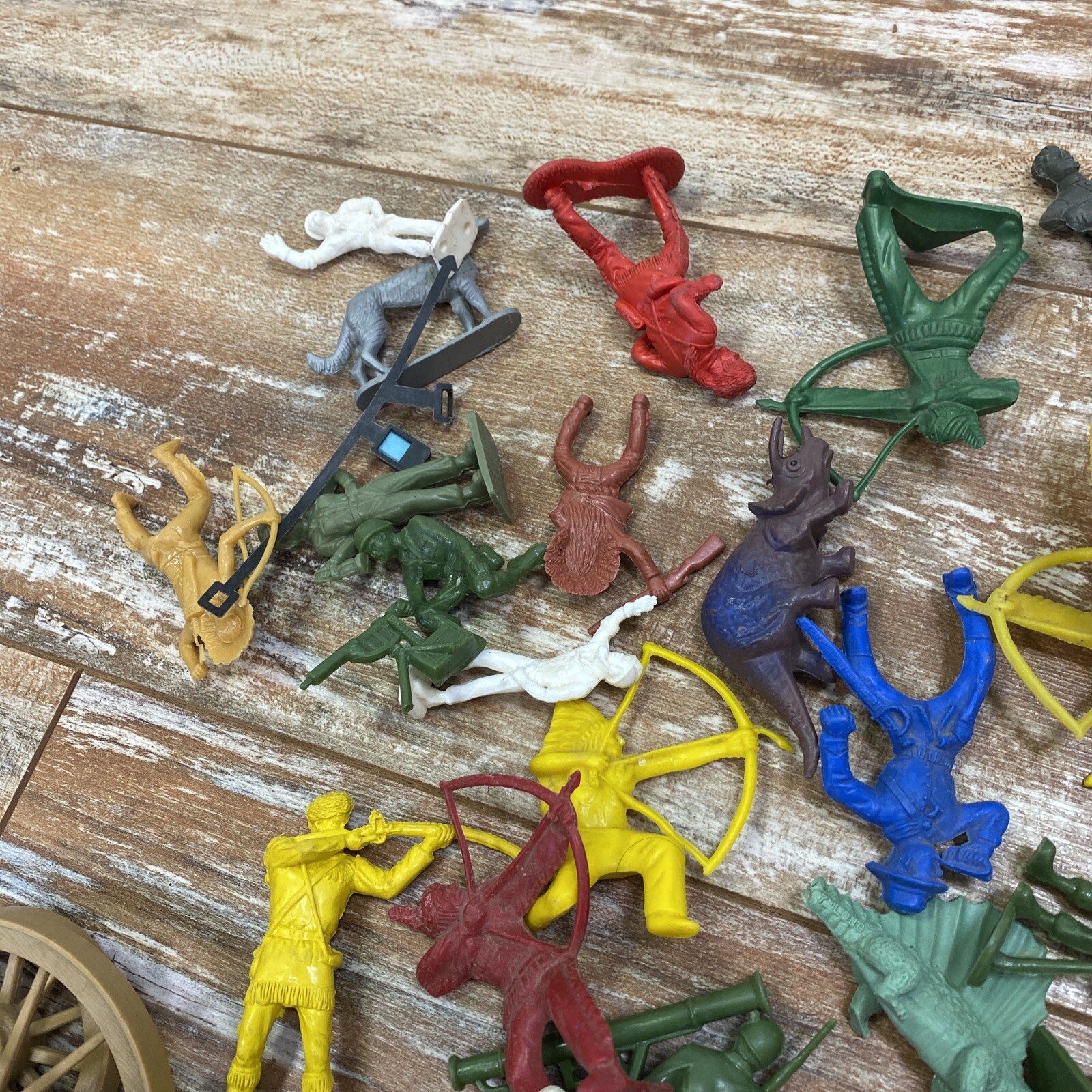 Large Lot 1950s-60s Plastic + Rubber Toys Cars Semi Trucks Cowboys ...