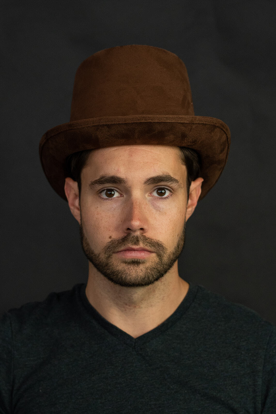 Deluxe 6" Faux Brown Suede Top Hat Steampunk Coachman Adult Costume ...