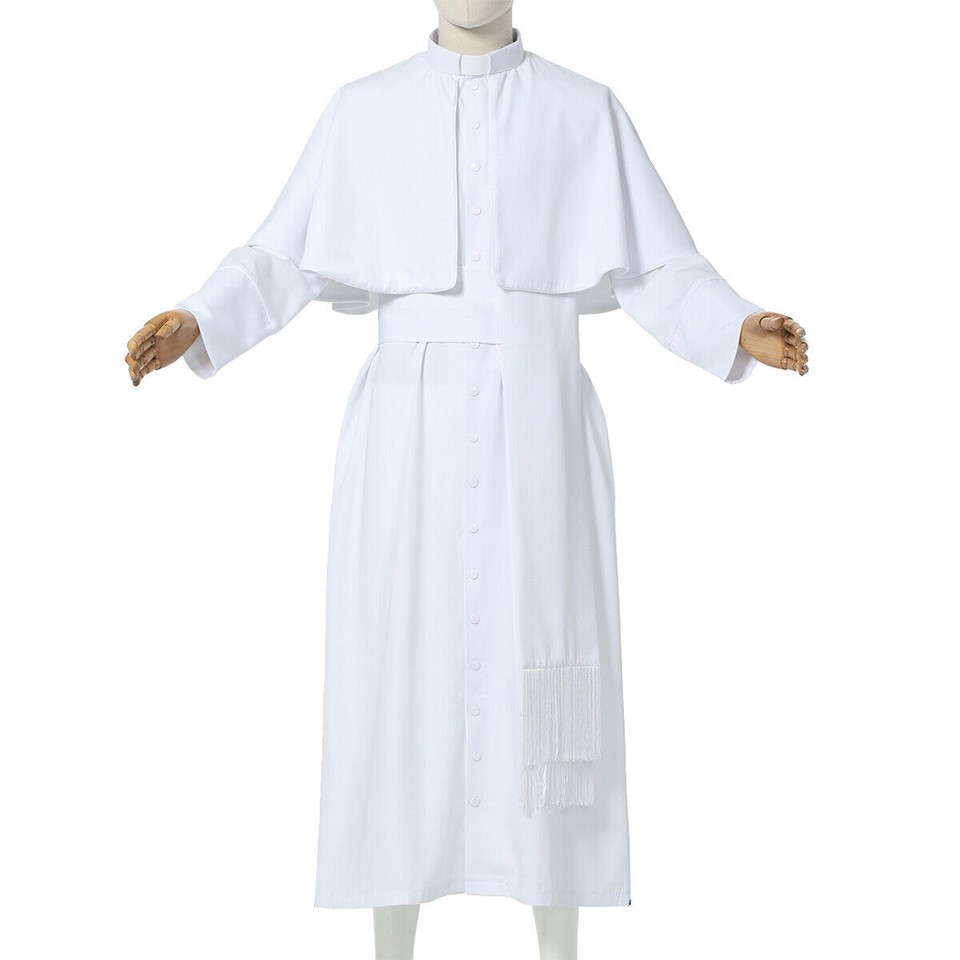 Catholic Bishop Cassock with Belt Roman Soutane Priestly Cassock Clergy ...