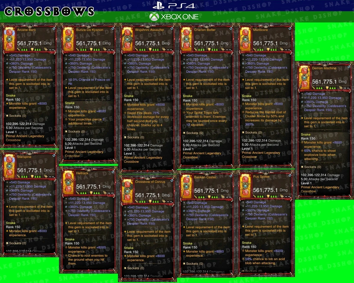 Hand Crossbow Diablo 3