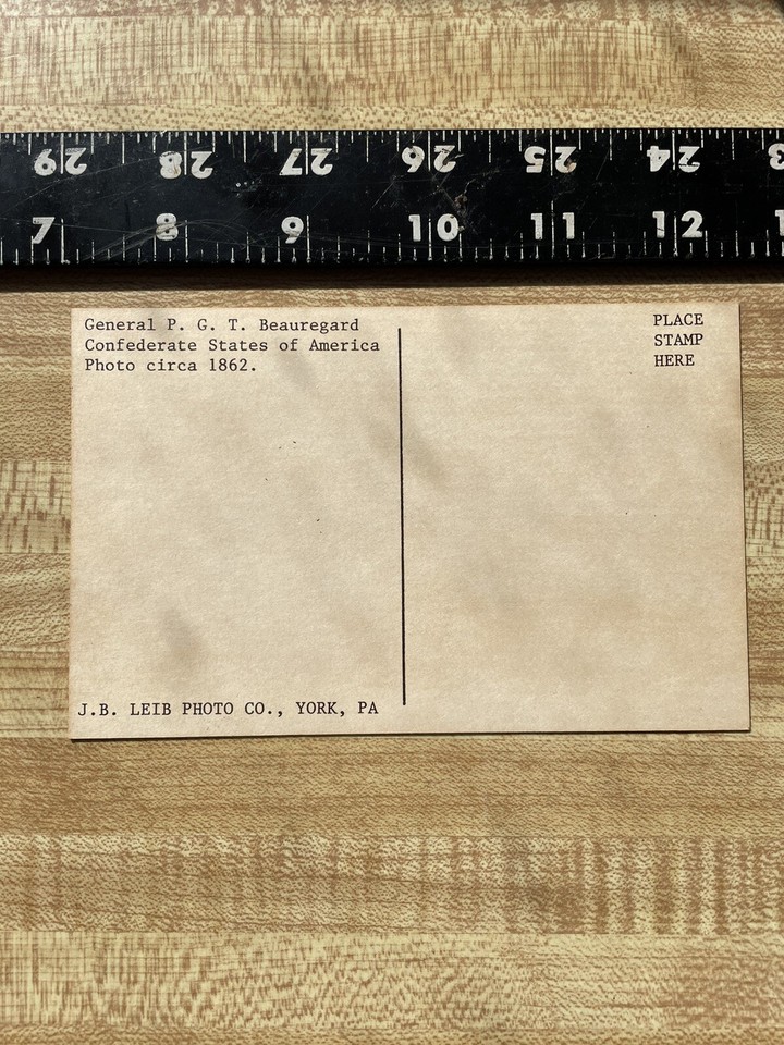 Vintage Post Card Of Civil War Confederate General P.G.T. Beauregard ...