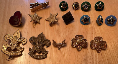 Lot of Vintage Scouts Medal Metal: Boy Scouts, Cub Scouts, Girl Scouts ...