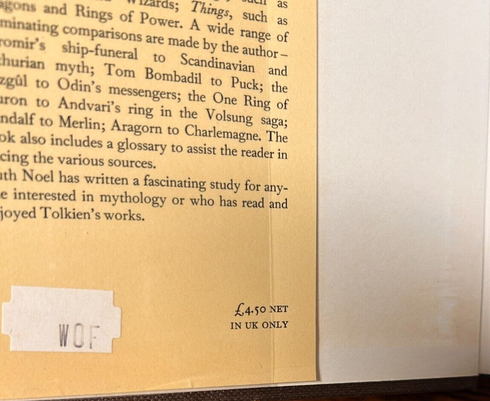 Mythology of Middle Earth A Study in Tolkien, Ruth S. Noel, Hardcover ...