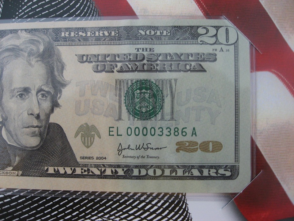 Series 2004 $20 Single Note San Francisco - Low Serial Number ...