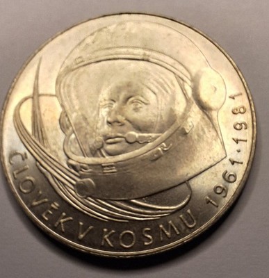 Czechoslovakia 1981 100 Korun, Yuri Gagarin, World Silver Coin. Scarce ...