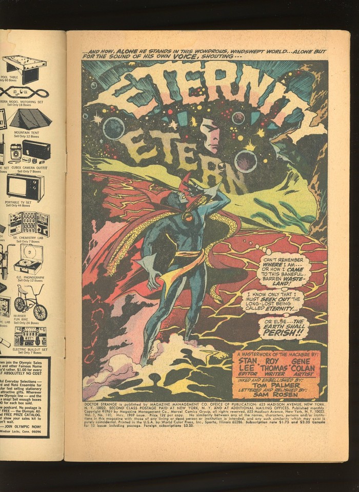 Doctor Strange #180 (1969) Marvel Silver Age Eternity Appearance Gene ...