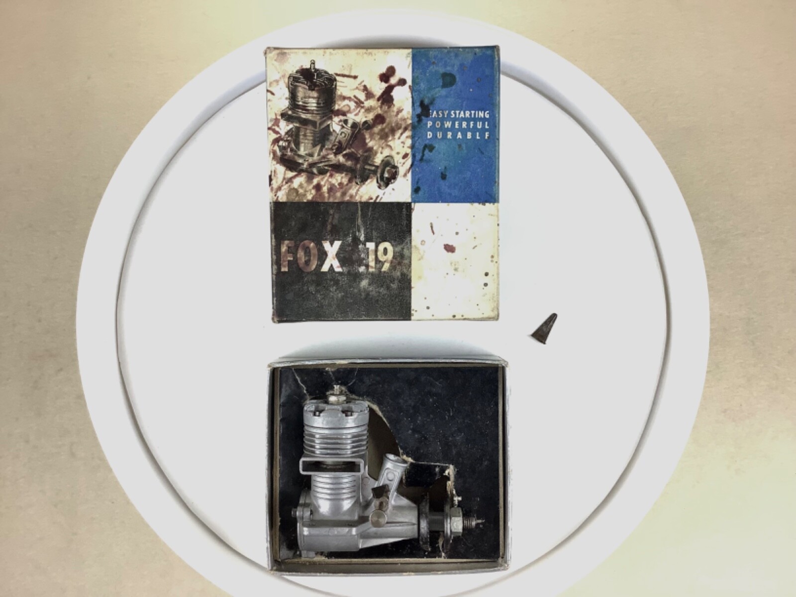 Vintage FOX 19 ENGINE - Not Running, Rough Original Box. For Parts Or ...