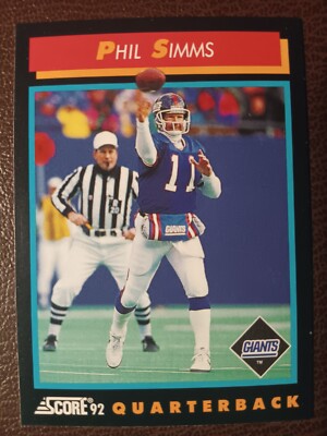 PHIL SIMMS NEW YORK GIANTS 1992 SCORE FOOTBALL CARD #388 | eBay