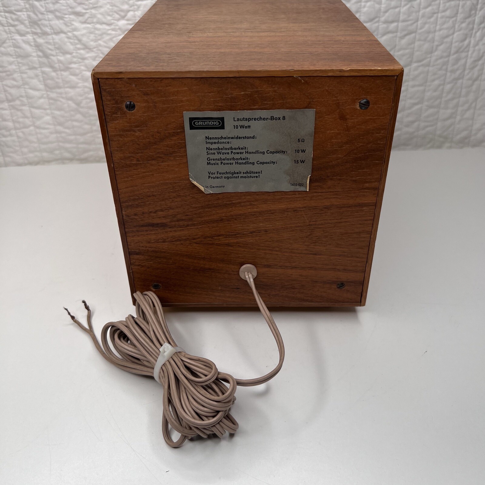 1960s Grundig Lautsprecher Box 8 Teak Wood Cube Loudspeaker Vintage ...