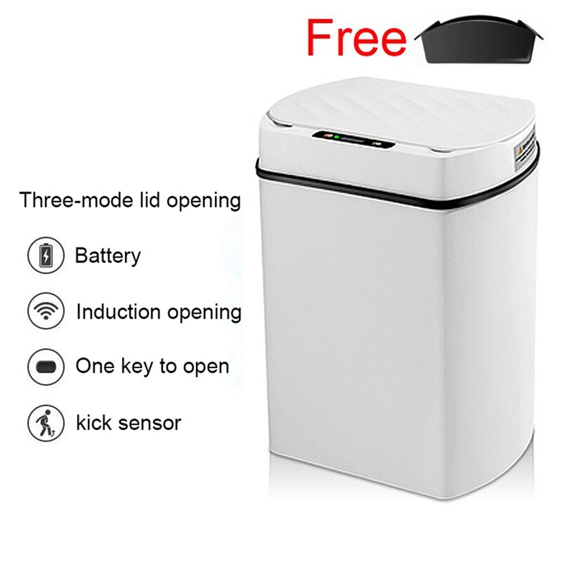 Automatic Sensor Trash Can for Kitchen House Home Bathroom White 13L ...