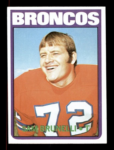 1972 Topps Football #208 SAM BRUNELLI DENVER BRONCOS - Vintage Card | eBay