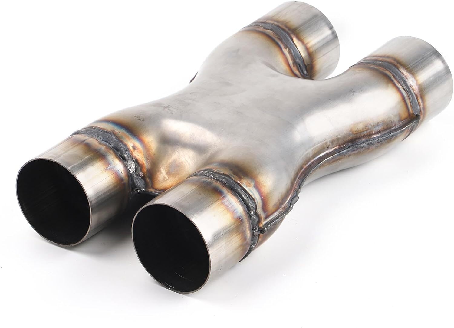 Universal Crossover X Pipe Dual 2.5" In/Out Stainless Steel Muffler ...