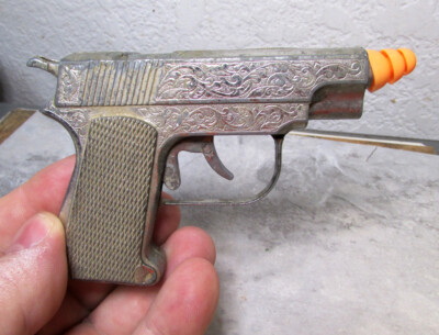 Vintage Cast Iron Kids Cap Gun toy, no makers mark cap gun, great decor ...