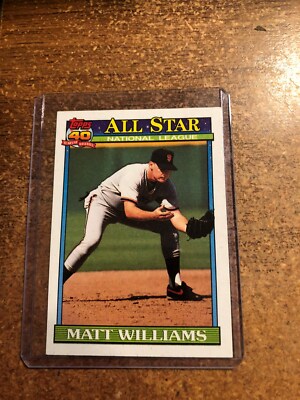 1991 Topps Baseball # 399 NL All Star Matt Williams 3rd Base | eBay