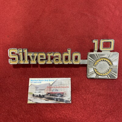 Front Fender "Silverado 10" Emblem 1975-1980 Chevy Pickup Trucks | eBay