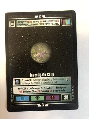 Star Trek CCG 1E Investigate Coup Mint Uncommon – The Dominion 1998 | eBay