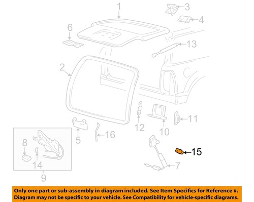 FORD OEM 84-05 Aviator Lift Gate Gate Hardware-Switch Assy 3L5Z14018BA ...