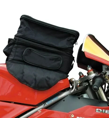 Open Box BikeTek 10/20 Liter Magnetic Motorcycle Tank Bag Luggage wi ...