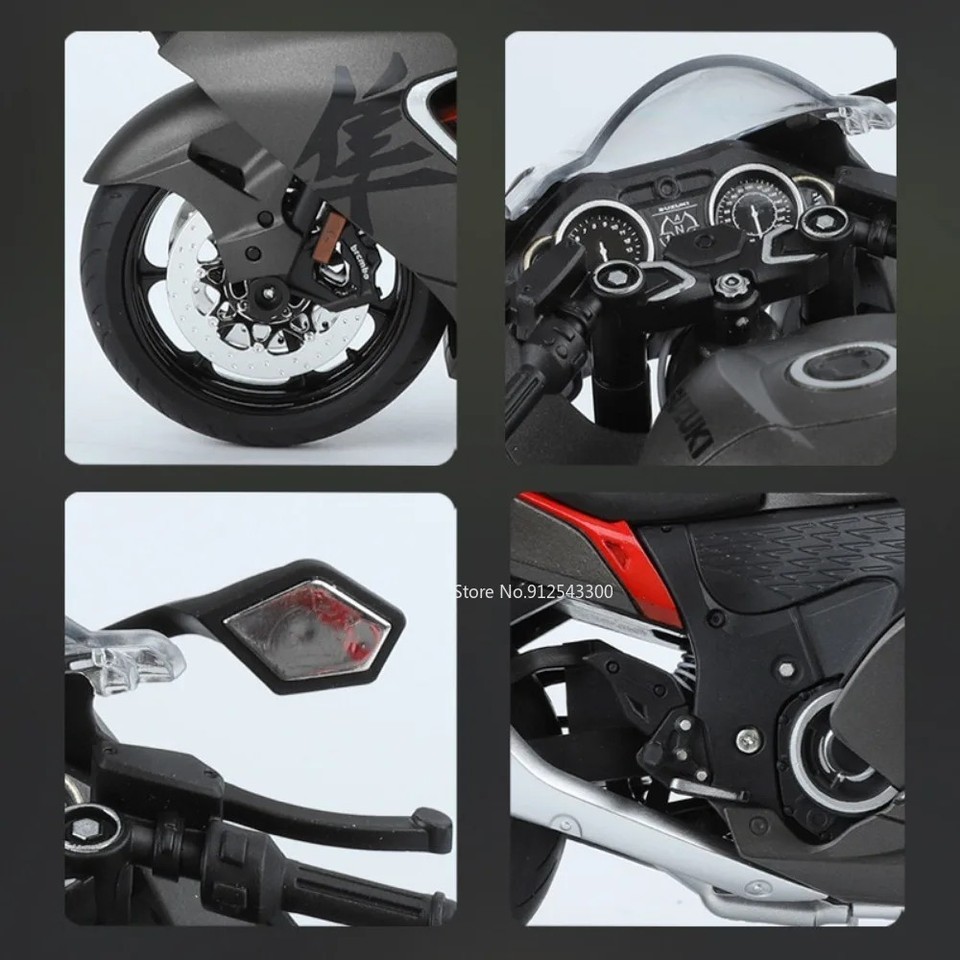 1:9 SUZUKI HAYABUSA Motorcycle Model Toy Alloy Cool Light Collection ...