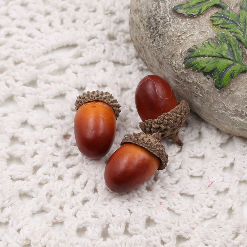 30 Pcs Xmas Acorns Simulation Artificial Acorn Pendants for Decoration ...